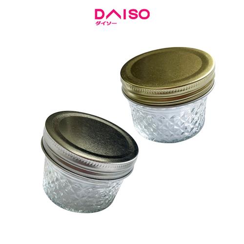 Jual Daiso Glass Canister -Diamond Pattern - 120mL - 4.05fl oz- - Gold ...