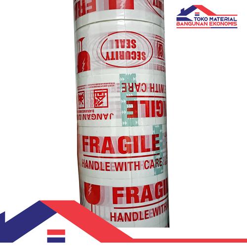 Promo Lakban Fragile Putih Fragile Unboxing Merah 48mm 50yard 47mic ...