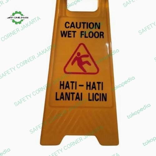 Jual Warning Sign Floor Wet Floor Papan Peringatan-Lantai Basah Licin ...