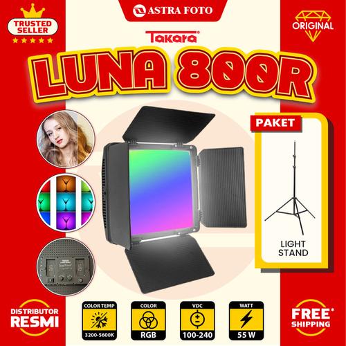 Promo Takara Luna 800R RGB + Bi Colour LED Video Lighting Lampu Studio ...