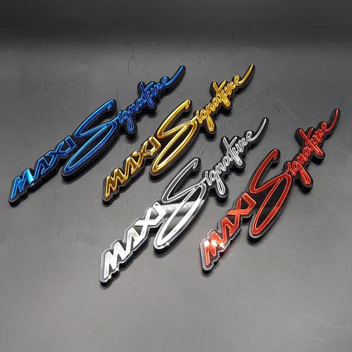 Jual Emblem akrilik sticker acrylic Maxi Signature - Biru - Jakarta ...