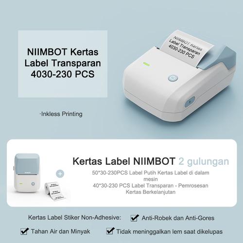 Promo NIIMBOT B1 Label Printer Barcode Kode QR Stiker Produsen Warna ...
