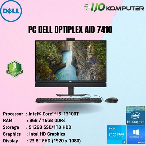 Jual DELL OPTIPLEX AIO 7410 - I3 13100T 8GB 512GB SSD 23.8" FHD WIN11 ...