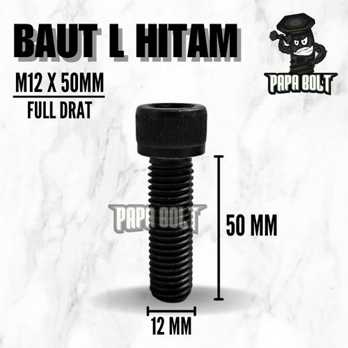 Jual Baut L Baja Hitam Socket Head Kunci L 12x50 - Kota Surabaya - PAPABOLT | Tokopedia