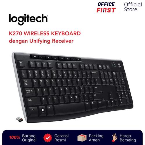 Jual Logitech K270 Wireless Keyboard Full Size dengan Unifying Receiver ...