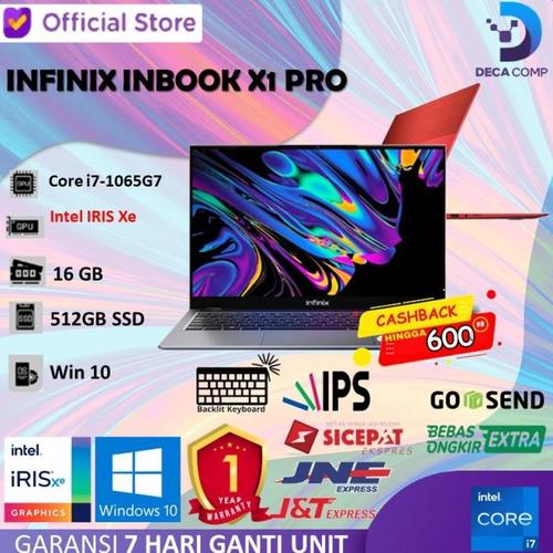 Jual INFINIX INBOOK X1 PRO CORE i7 1065G7 16GB 512 SSD W10 14" FHD ...