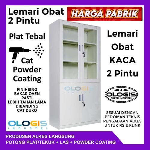 Jual Lemari Obat Kaca 2 Pintu Besi Rumah Sakit Kabinet Klinik Medicine ...