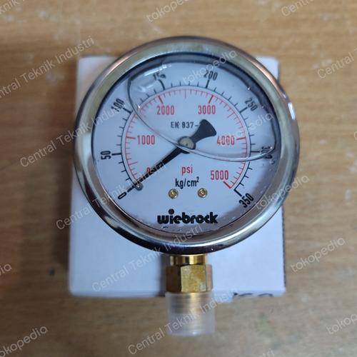 Jual Manometer Pressure gauge Stainless Raket/ 5000psi/ 350Bar / 4 ...