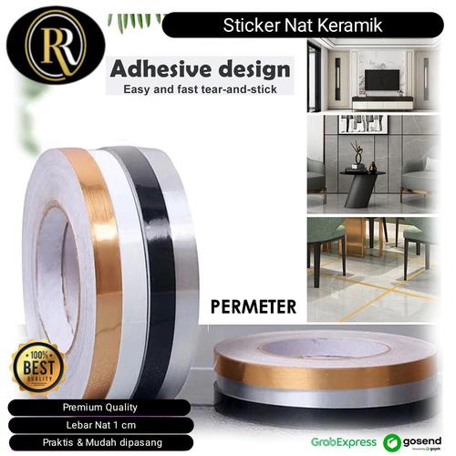 Jual Sticker Nat Keramik Wall Stiker Strip List Pembatas Dinding Lantai ...