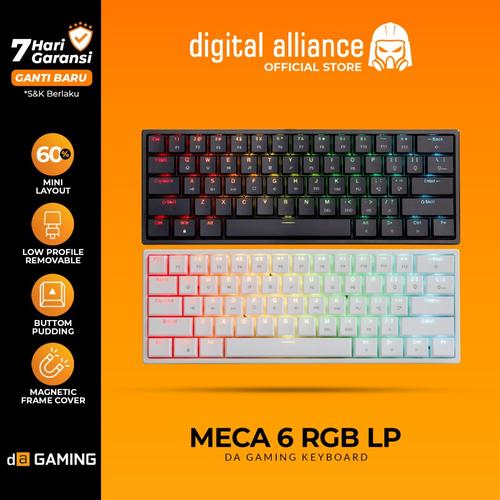 Promo Keyboard Gaming Digital Alliance 60% RGB Low Profile Mechanical ...