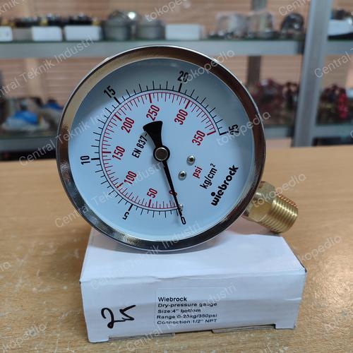 Jual Manometer Pressure gauge Stainless Raket/ 350psi/ 25Bar / 4" inch ...