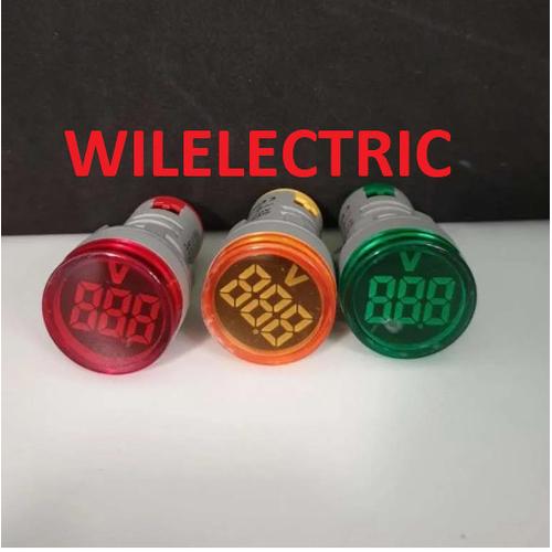 Jual Pilot Indicator Lamp 220 VAC Lampu LED Volt Meter Voltmeter 22mm ...