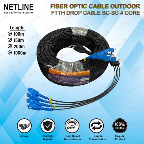 Jual Kabel Precon FO Fiber Optic 4 Core SC UPC Outdoor 100M 150M 200M ...