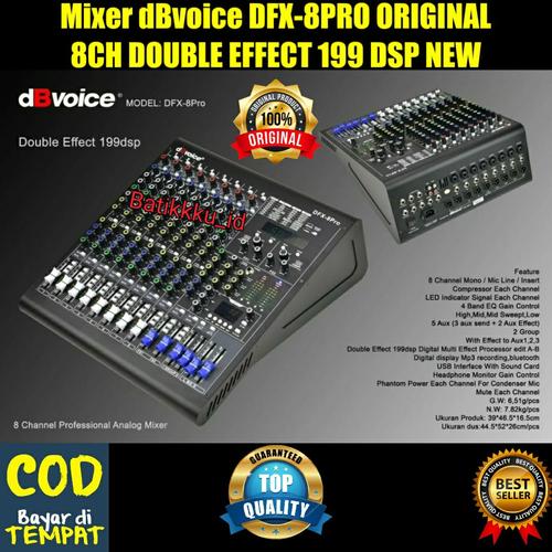 Jual Mixer dBvoice DFX 8 PRO DFX8PRO DFX 8PRO ORIGINAL 8CH NEW DB VOICE ...