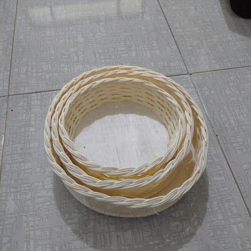 Jual Keranjang Tempat Buah Parcel Parsel Rotan Bulat Hantaran Seserahan ...