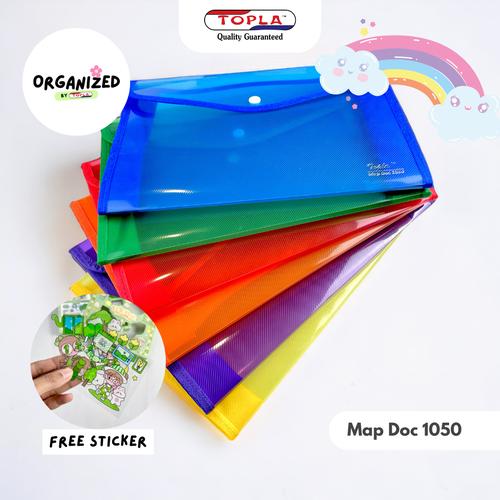 Jual TOPLA Map Dokumen Plastik Folio / Map Berkas Plastik F4 / Map ...
