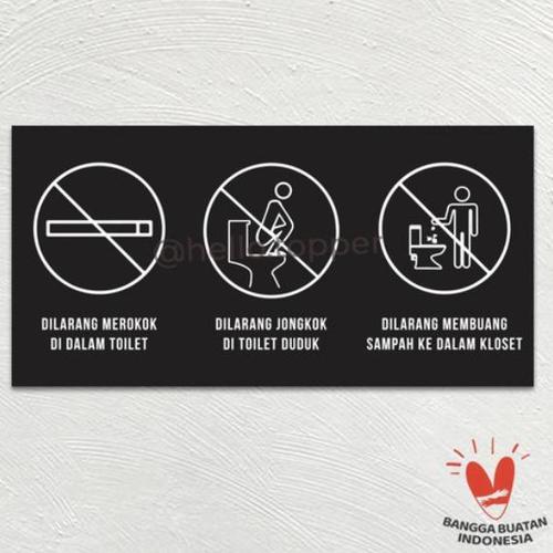 Jual Sign Akrilik Larangan Toilet Printed | Sign Board Akrilik ...