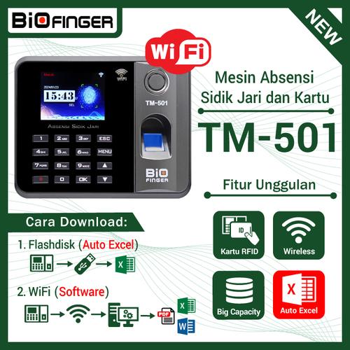 Promo Absensi Jari Kartu BioFinger TM-501 USB WIFI Auto Excel Multi Shift - Kota Surabaya ...