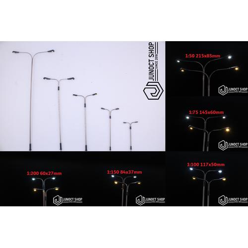 Jual MAKET LAMPU JALAN DUA KEPALA TIANG TWO HEAD LIGHT DIORAMA MINIATUR ...