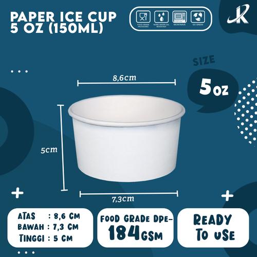 Jual ICE CREAM CUP 5OZ POLOS LID CUP 150ML - CUP 5oz - Kota Semarang ...