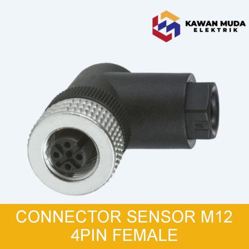 Jual CONNECTOR/KONEKTOR SENSOR FEMALE 4PIN M12 model ELBOW - Jakarta ...