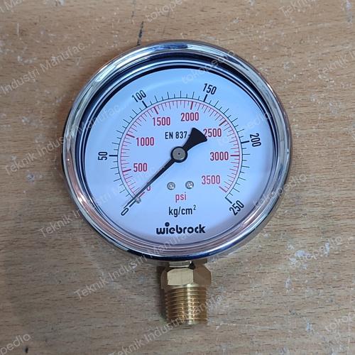 Jual Manometer Pressure Gauge Stainless Raket /21/2" inch / 3500 Psi ...