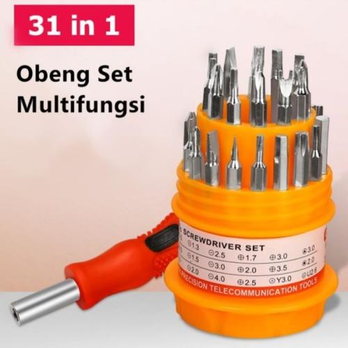 Promo OBENG KECIL SET 31 IN 1 MULTIFUNGSI MAGNET UNTUK HP, LAPTOP, PC ...