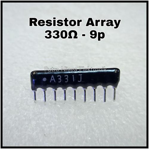 Jual Resistor Array 330Ω 9pin / R pack 330ohm 330R 9 pin marking : 331 ...