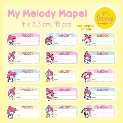 Jual Sticker Label Buku Mata Pelajaran Mapel My Melody - Jakarta Barat ...