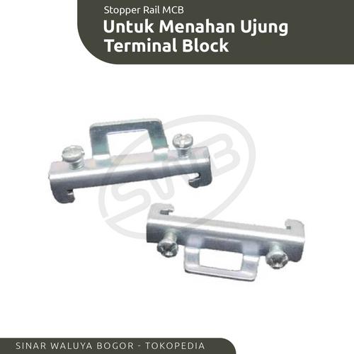 Jual Stopper Rail MCB Untuk Menahan Ujung Terminal Block - 10 Pcs ...
