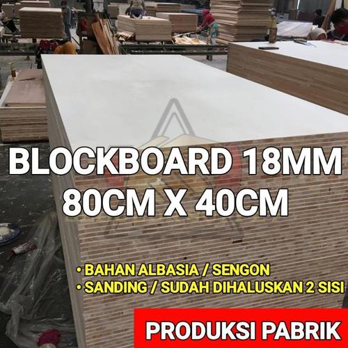 Jual PAPAN KAYU BLOCKBOARD 18MM ALBASIA UTY UKURAN 80 x 40 cm / Block ...
