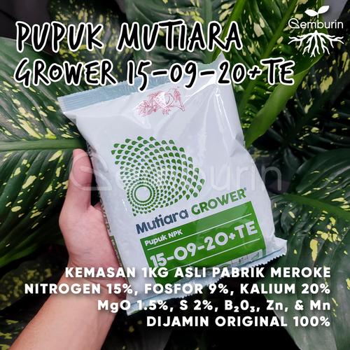 Jual Pupuk NPK Mutiara Grower 15-09-20+TE Hijau 1 kg Kemasan ASLI PABRIK - Kota Bandung - Rix ...