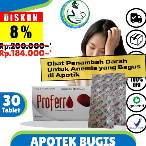 Jual Proferro Suplemen Zat Besi 30 Tablet dan 10 Tablet - Suplemen ...