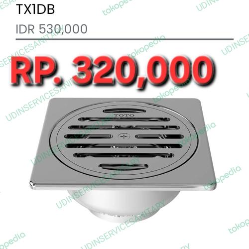 Jual TX1DB TOTO FLOOR DRAIN W/ SQUARE FLANGE ( FOR 2" G.I PIPE)(115×115 ...