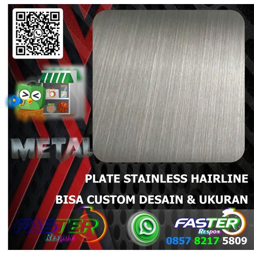 Jual Plat Stainless Steel SS 201 - 0.8 mm - 3,0 mm - hairline, 0.8 mm ...