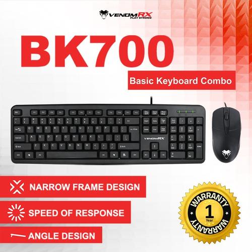 Jual Keyboard Mouse VenomRx BK700 Combo Office USB - Cable Wired Venom Rx - Kota Banjarmasin ...