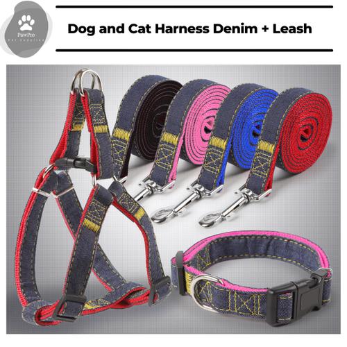Jual Harness Anjing kecil medium besar dengan tali tuntun 120cm model ...