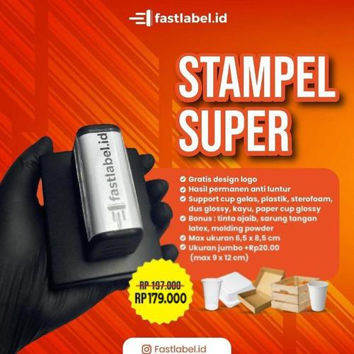 Jual STEMPEL PLASTIK FASTLABEL/ CETAK CUSTOM STEMPEL SUPER / STEMPEL ...