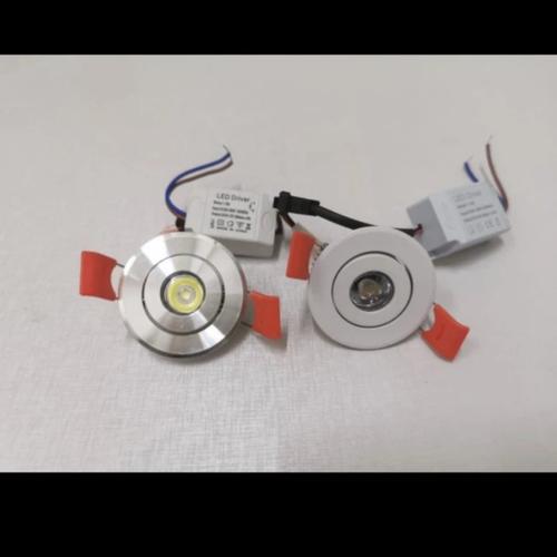 Jual lampu lemari 1w 1 watt led panel downlight 1 mata 1watt - BODY PUTIH, SINAR PUTIH - Jakarta ...