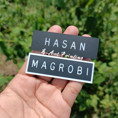 Jual Name Tag Ukir 2,5x8 cm Name Tag TNI PDU POLRI PERSIT Name Tag Full ...