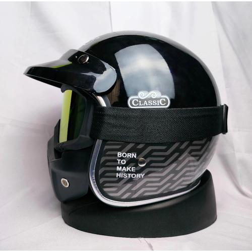 Jual Helm Bogo Kbs Csvl Bloodfiend List Chrome gogle Mask Retro Premium ...