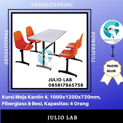 Jual Kursi Meja Kantin 4, 1000x1200x720mm, Fiberglass & Besi, 4 orang ...