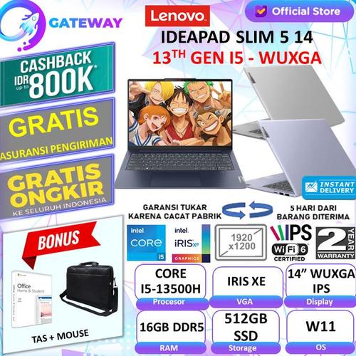 Jual LENOVO Ideapad Slim 5 14 i5-13500H 16GB 512GB SSD W11 OHS 14" WUXGA - BASIC 1, Abyss Blue ...