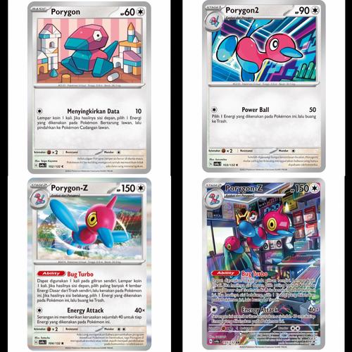 Jual porygon-z AR art rare pokemon tcg sv4s indonesia ability bug turbo ...