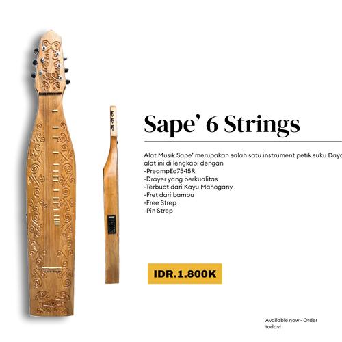 Jual sape' dayak / Sampek 6 Senar (Alat Musik Tradisional Suku Dayak ...