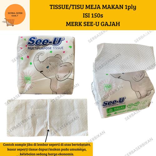 Jual TISSUE SEE-U POP UP GAJAH TISU KOTAK MEJA MAKAN TIPE KASAR ISI ...