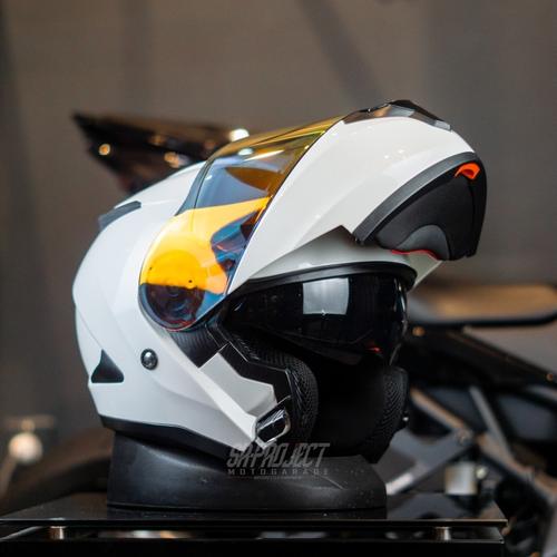 Jual Helm SNAIL M1 Modular white pearl visor iridium - L - Kab. Bogor ...