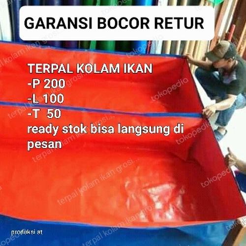 Jual terpal kolam 100x200x50 korea a3 terpal kolam ikan - biru dlam ...