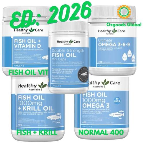 Jual Healthy Care Fish Oil Omega 3 Fish Oil Mini + Vitamin D - AUSSIE ...