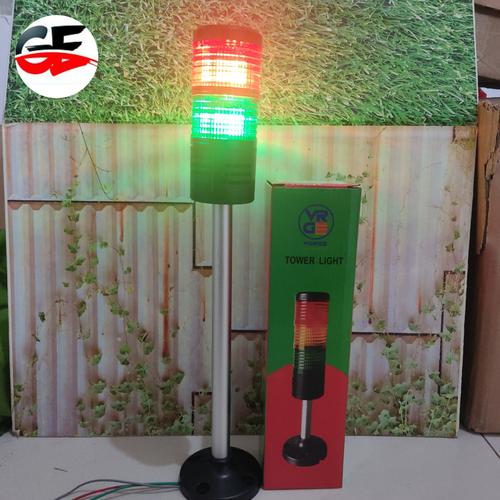 Jual Lampu Menara Tower Light 2 Lampu RED YELLOW WITH buzzer AL50E-2M ...